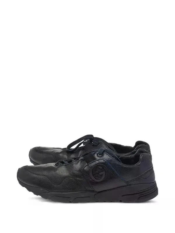 Gucci Gg Logo Leather Sneakers