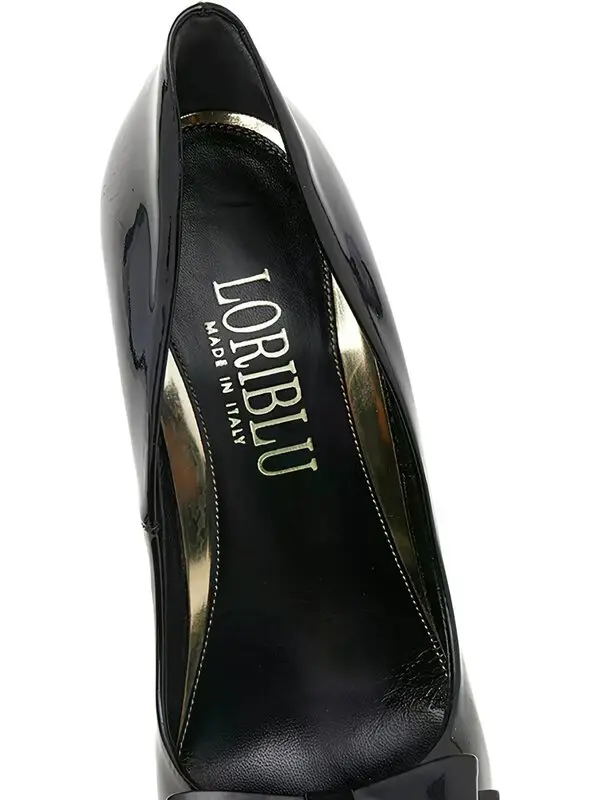LORIBLU 105mm Stiletto Heeled Sandals - Black