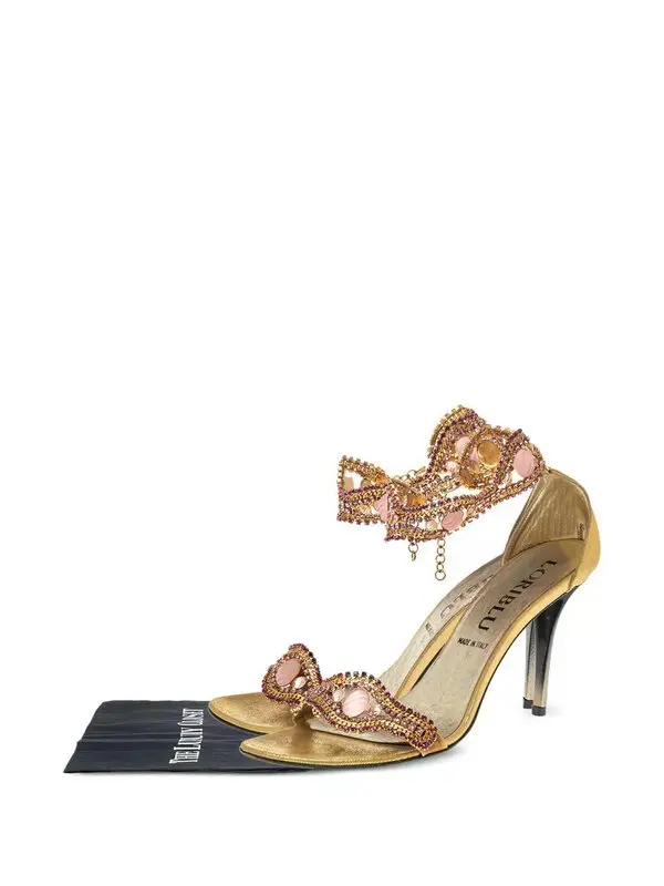 LORIBLU Embellished Stiletto Sandals