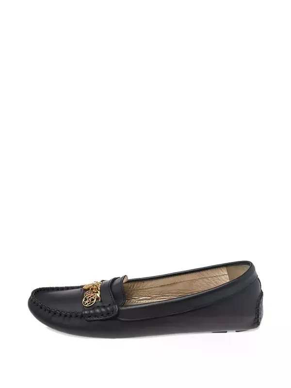 Carolina Herrera Logo-charm Leather Loafers