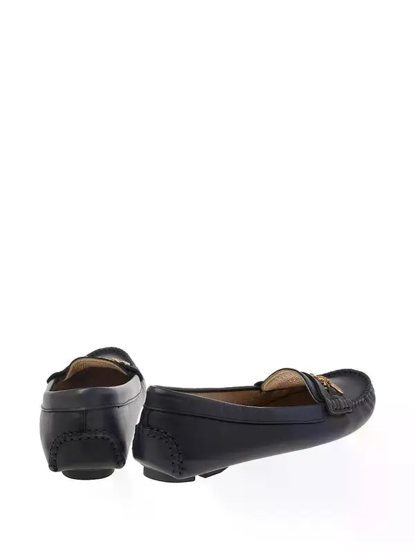 Carolina Herrera Logo-charm Leather Loafers
