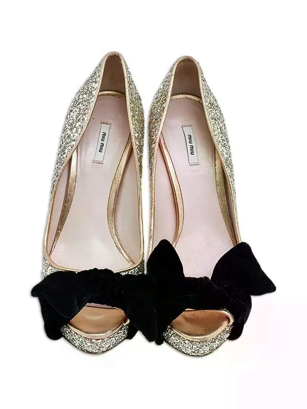 Miu Miu Peep-toe Heeled Pumps