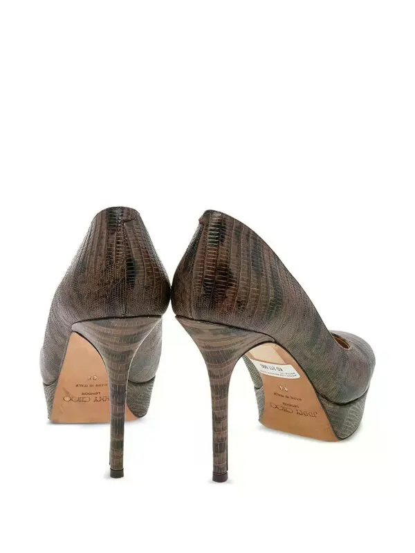 JIMMY CHOO 110mm Cosmic Lizard-embossed Heeled Pumps