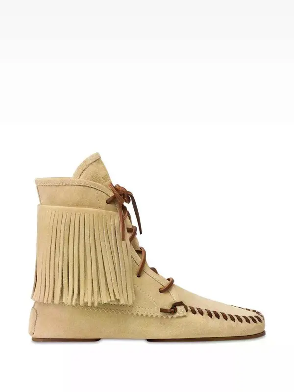 Paris Texas Indiana Fringe-trimmed Ankle Boots - Neutrals