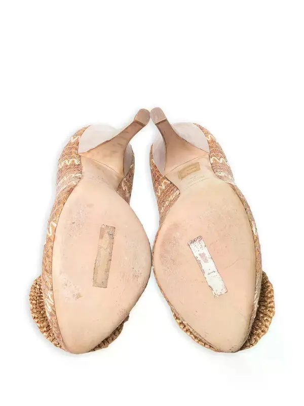 Dolce & Gabbana Flower Detail Raffia Pumps