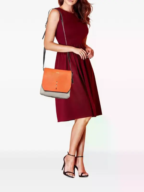 Furla Leather Shoulder Bag - Orange