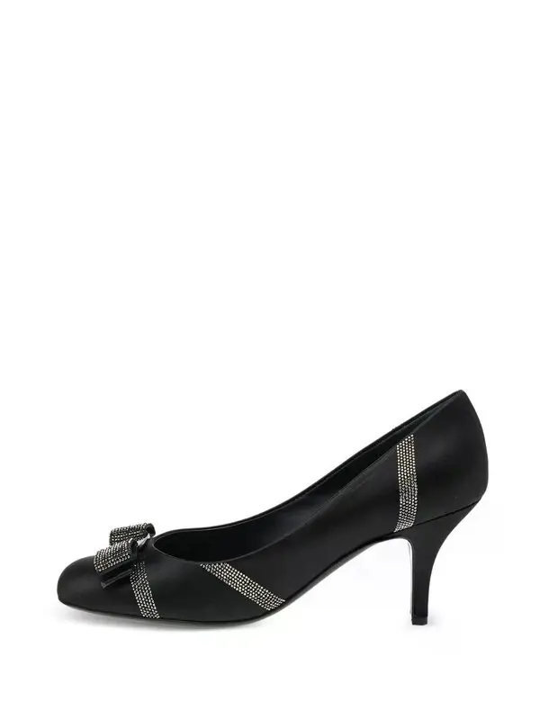 FERRAGAMO Embellished Pumps - Black