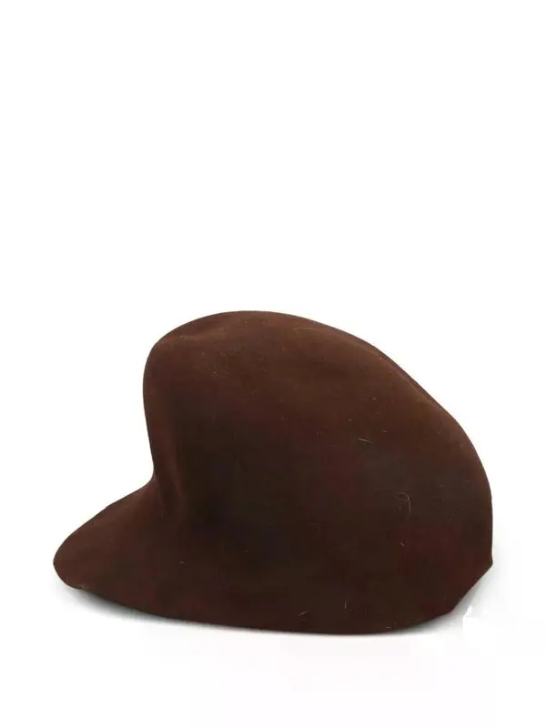 Vintage Wool Felt Beret - Brown