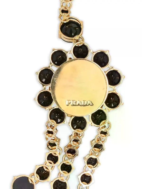 Prada Rose-detail Multi-strand Necklace