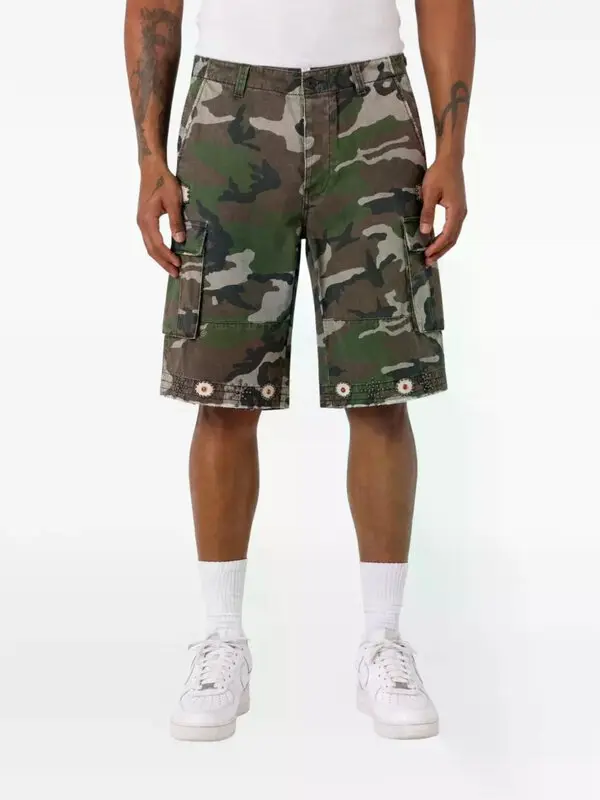 BLDG4 Sophia Grand Stud-embellished Cargo Shorts