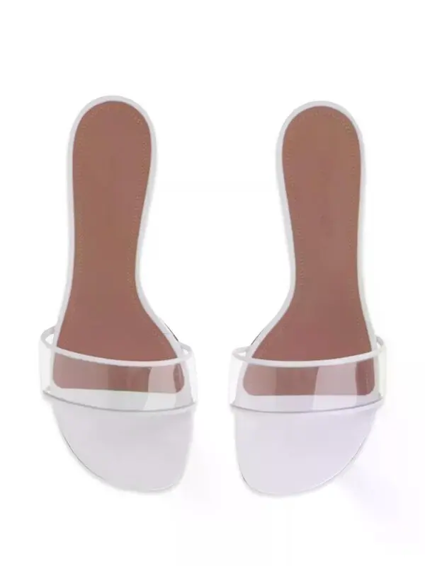 Amina Muaddi Andreea Glass Sandals