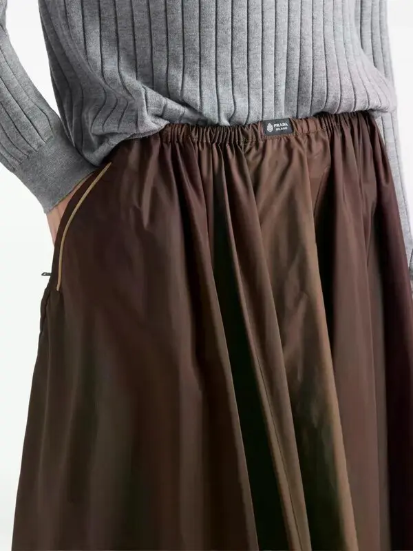 Prada Lightweight Gathered Re-nylon Skirt