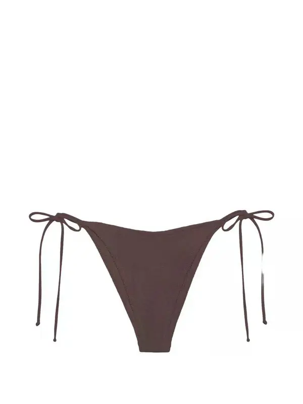 MC2 SAINT BARTH Crinkle-fabric Bikini Bottoms - Brown
