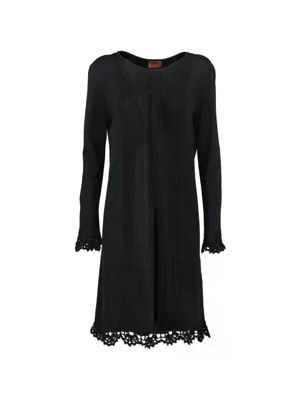 Missoni Crochet-trimmed Sequin Embellished Ribbed Dress - Black