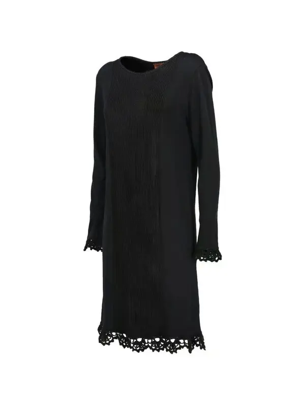 Missoni Crochet-trimmed Sequin Embellished Ribbed Dress