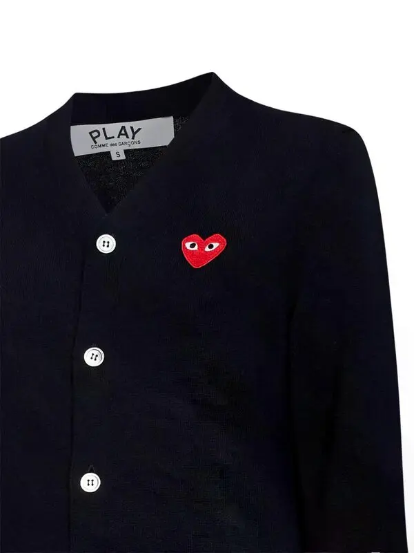 Play Comme Des Garcon Heart Emblem Cardigan