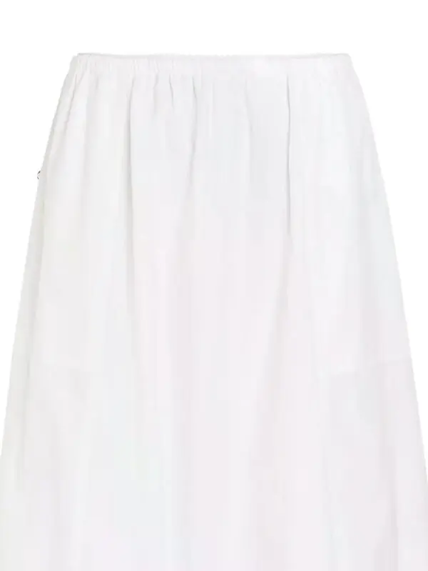 Vince Scalloped Hem Midi Skirt - White