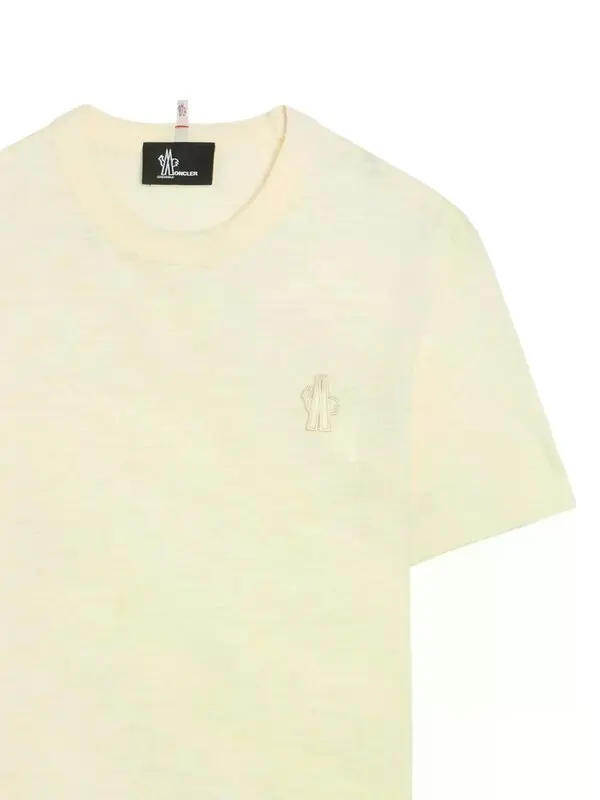 Moncler Logo Patch Slub Texture T-shirt