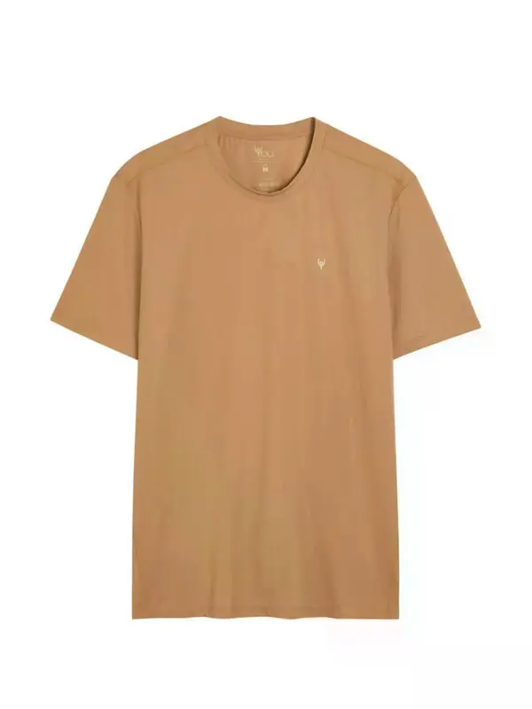 NOW YOU LIVE Shearsby Logo-detail T-shirt - Neutrals