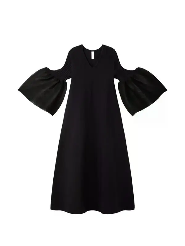 CFCL Ribbed Knit Bell Sleeve Dress