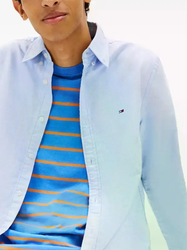 Tommy Hilfiger Logo-embroidered Button-down Shirt