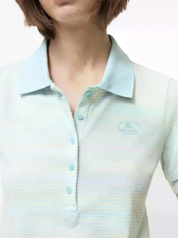 Burberry Striped Cotton Polo Shirt
