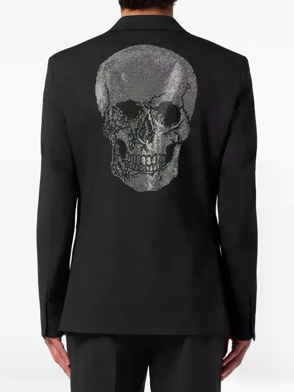 Philipp Plein Regular Fit Blazer Skull Strass