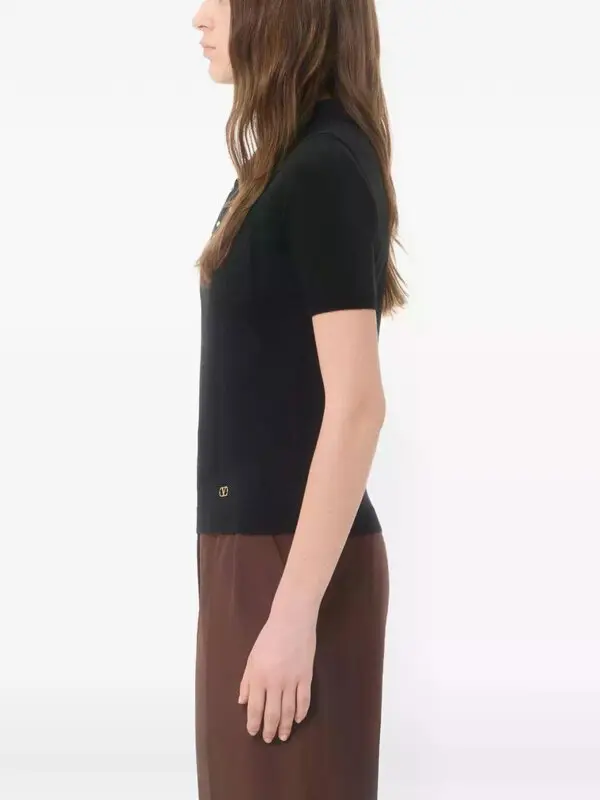 Valentino Garavani Knit Top With Polka-dot Scarf Detail
