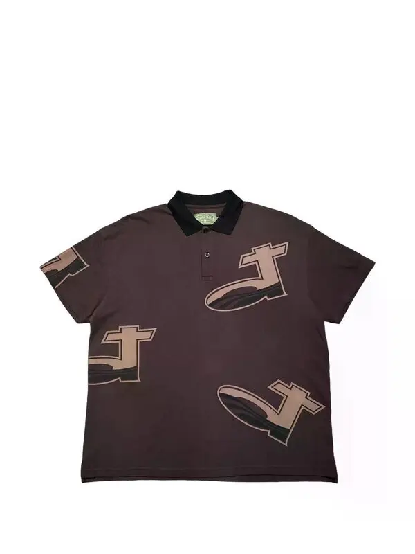 DENIM TEARS Logo-print Pique Polo Shirt