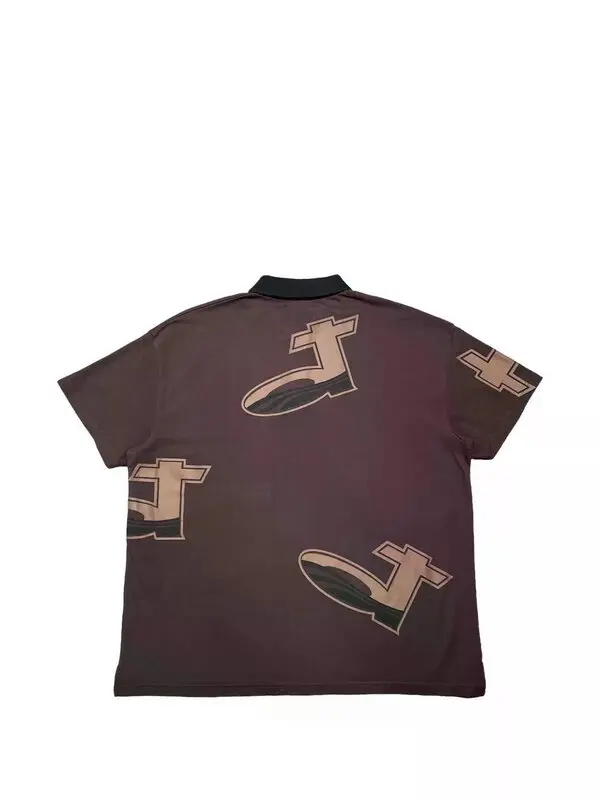DENIM TEARS Logo-print Pique Polo Shirt