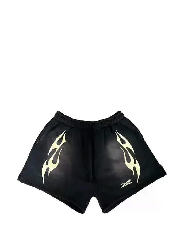 HELLSTAR Flame Print Track Shorts