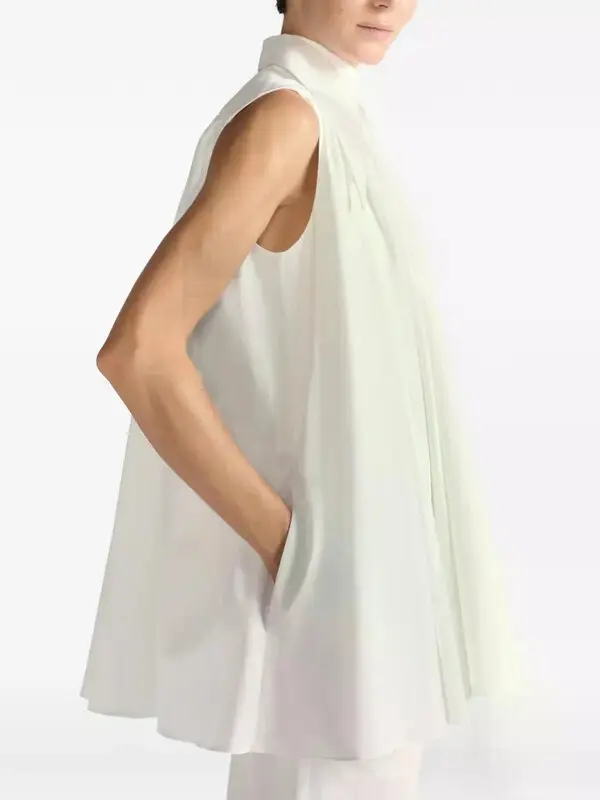THE ARKOW Zola Gathered Sleeveless Blouse