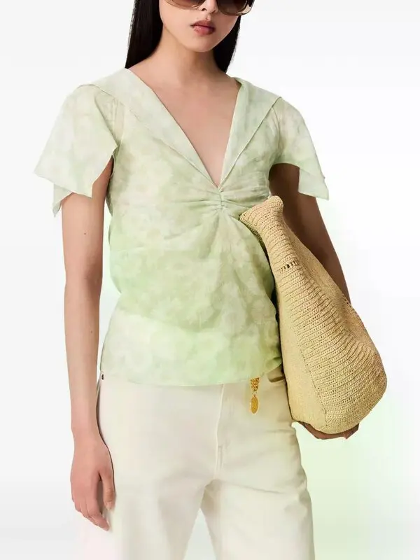 Stella McCartney Daisy Floral-print Ruched Top