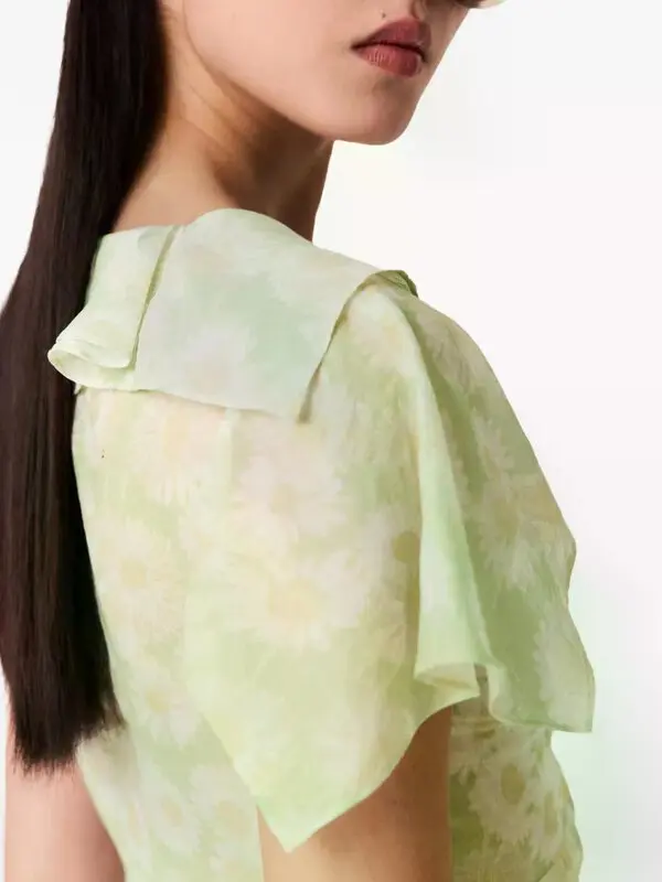 Stella McCartney Daisy Floral-print Ruched Top