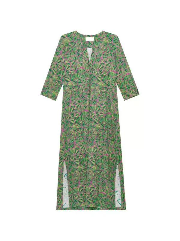 Malìparmi Shell-print Midi Dress - Green