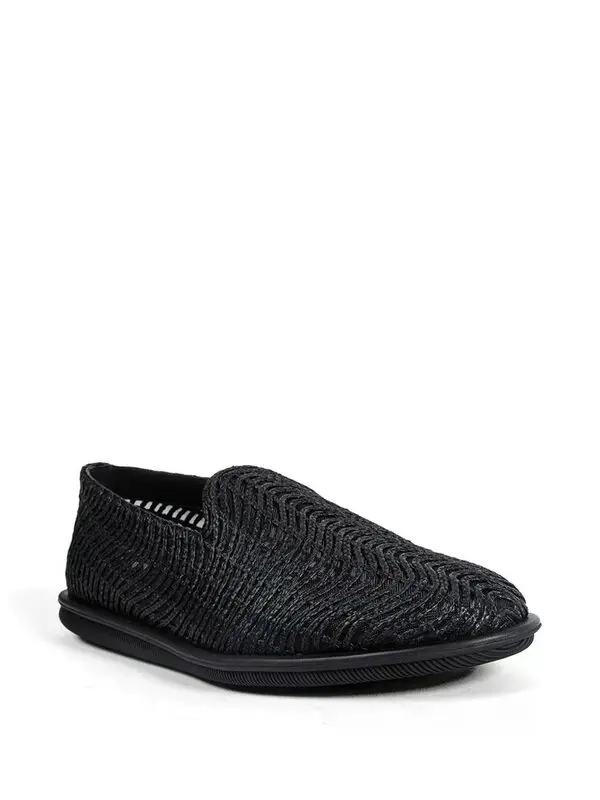 Giorgio Armani Cornely Embroidery Loafers - Black