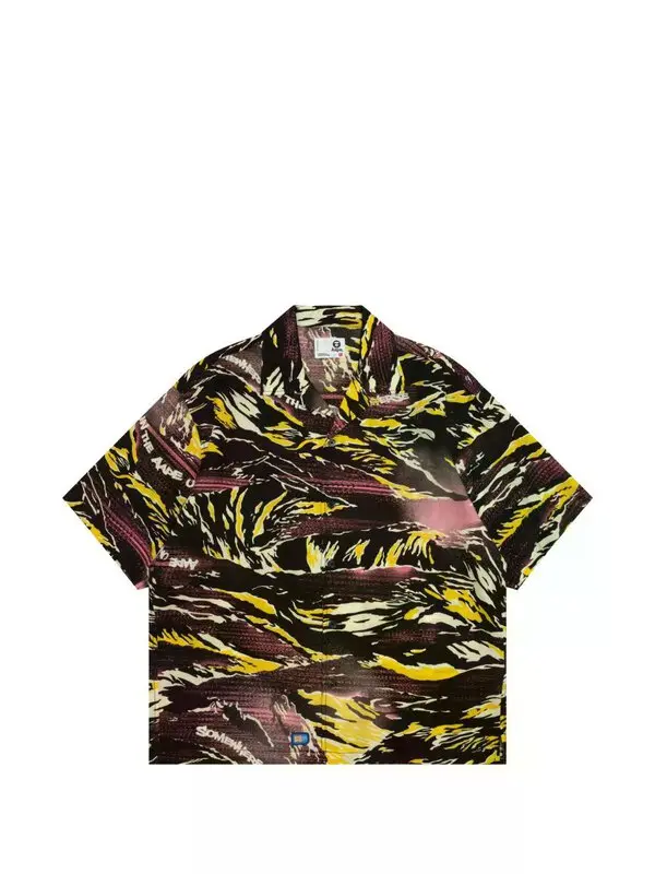 AAPE BY *A BATHING APE Printed Short-sleeved Shirt - Pink