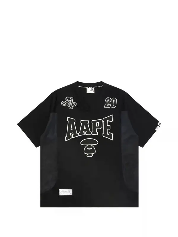 AAPE BY *A BATHING APE Moonface Varsity T-shirt - Black
