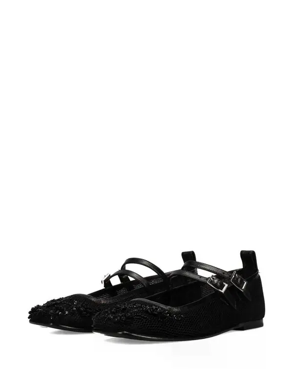 NODALETO Embellished Mesh Loafers