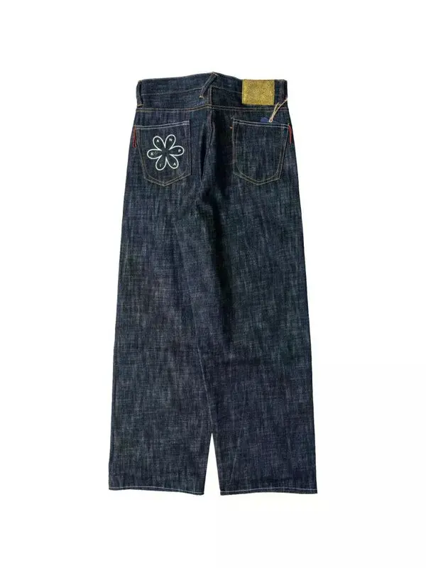 NBDN DENIM Kanpai! Embroidered Wide-leg Jeans