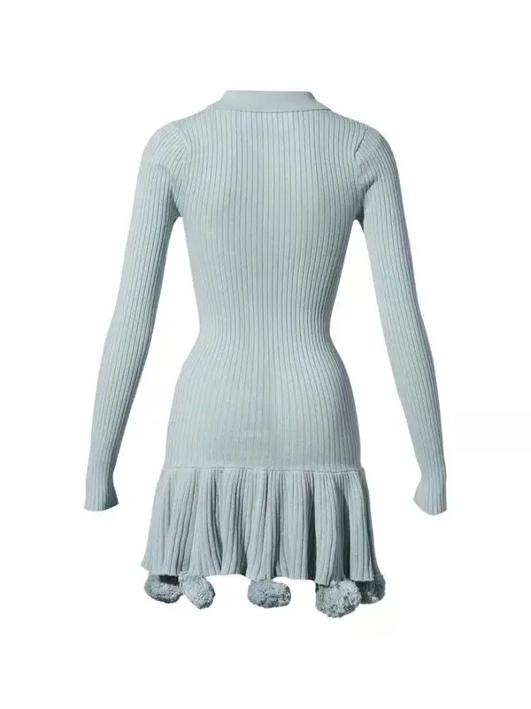 CONNER IVES Ribbed-knit Pom-pom Dress
