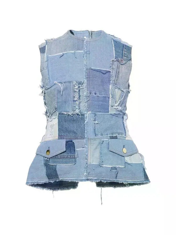 MERYLL ROGGE Patchwork Sleeveless Top - Blue