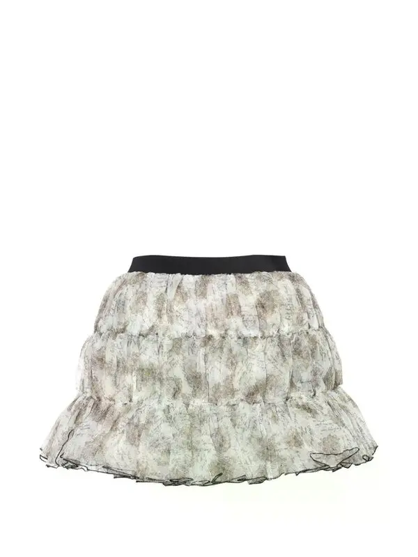 PUSHBUTTON Shirred Tiered Skirt