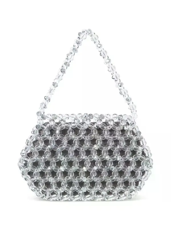 0711 TBILISI Ella Beaded Mini Bag - White