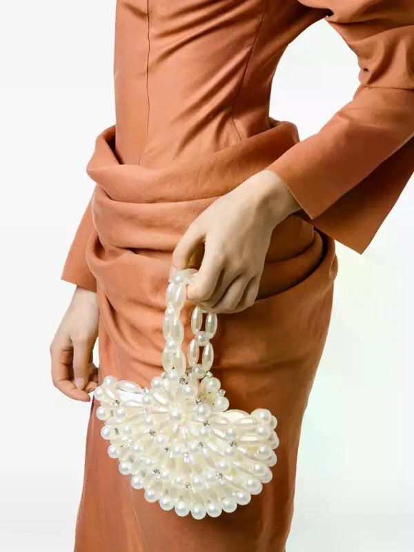 0711 TBILISI Selene Faux-pearl Tote Bag - Neutrals