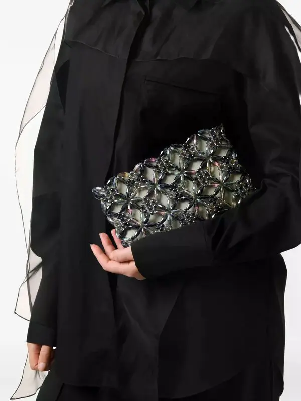 0711 TBILISI Rhea Bead-embellished Clutch Bag
