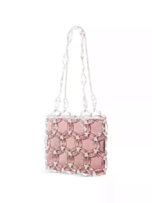 0711 TBILISI Camila Bead-embellished Tote Bag - White