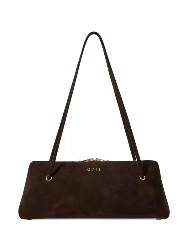 0711 TBILISI Leslie Suede Shoulder Bag - Brown