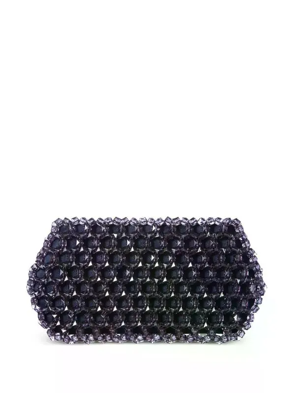 0711 TBILISI Lizzie Beaded Clutch Bag - Blue