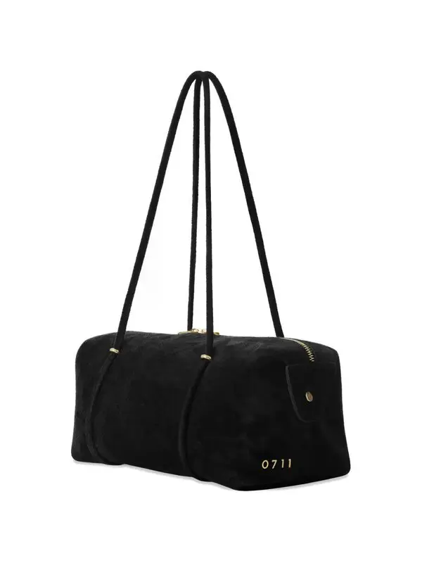 0711 TBILISI Faye Suede Shoulder Bag - Black